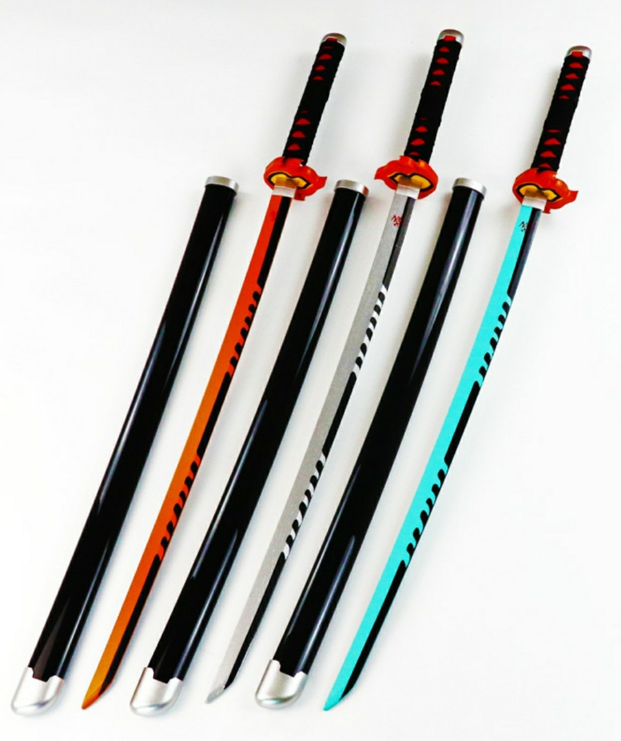 (PO) Demon Slayer Tanjirou Hinokami Cosplay Sword, Hobbies & Toys ...