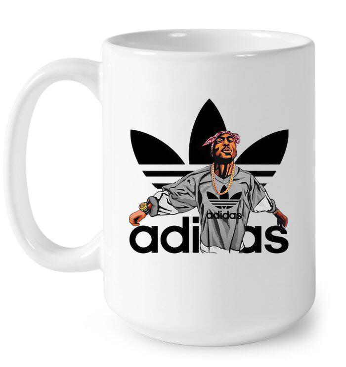 rare design 2pac adidas, Men's Fashion, Tops & Sets, Tshirts & Polo ...