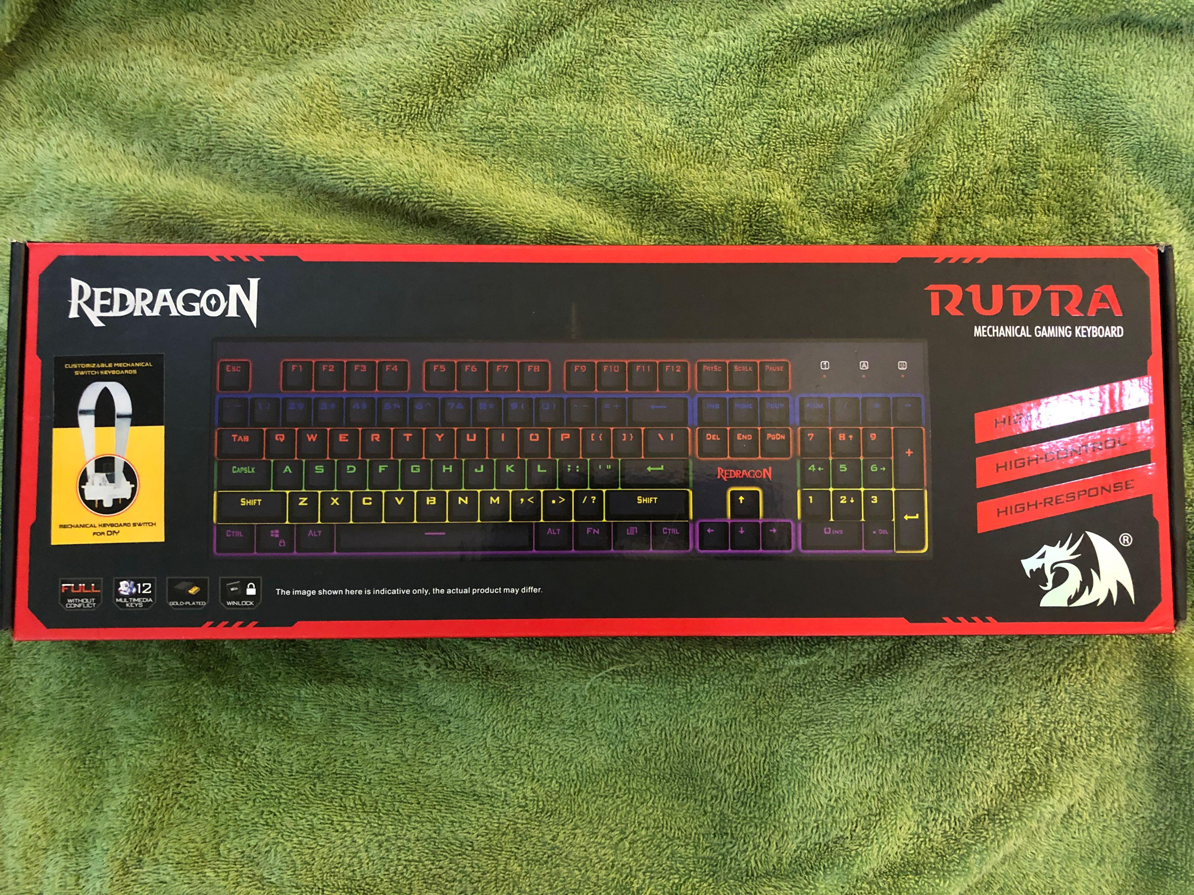 Redragon Rudra Mechanical Keyboard, Computers & Tech, Parts ...