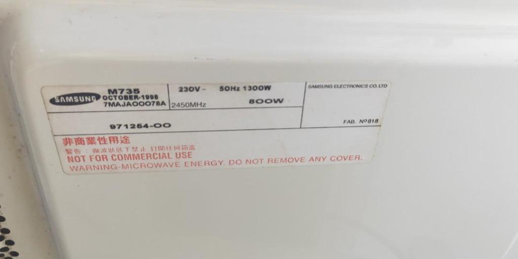 Samsung M735 Microwave Oven @$60 each, TV & Home Appliances, Kitchen ...