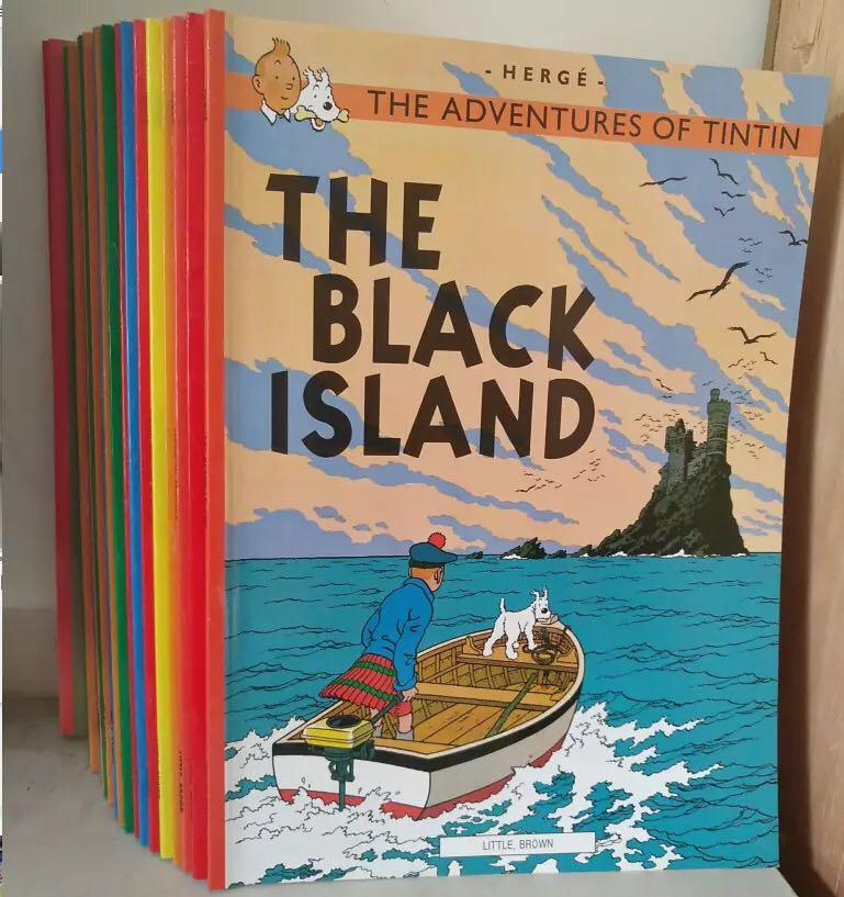 A4 size! The Adventures of Tintin 23 books complete set comics children ...