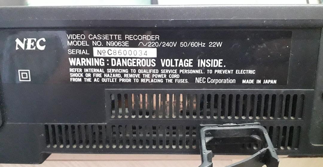 Vintage NEC VHS/VCR/Video Cassette Player/Recorder, Audio, Portable ...