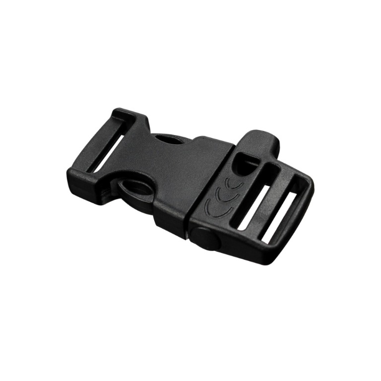 20mm Whistle Buckle Black Plastic for Paracord Survival Bracelet Clasp ...