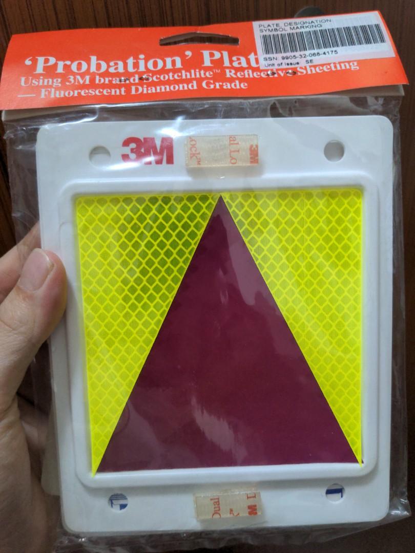 3M Probation Plate, Car Accessories, Car Plates on Carousell