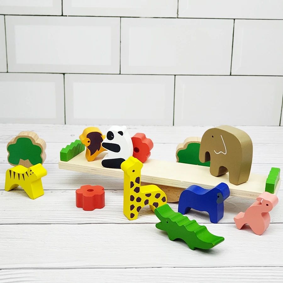 Animal Wooden Balancing Blocks, Hobbies & Toys, Toys & Games on Carousell