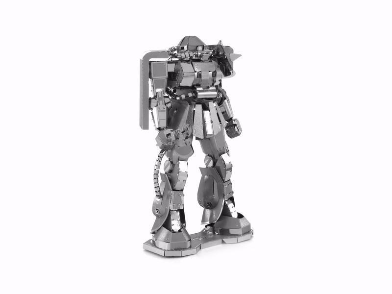 Anime Gundam Laser Etching 3D Steel Metal Model Robot MS06 Zaku Mecha ...