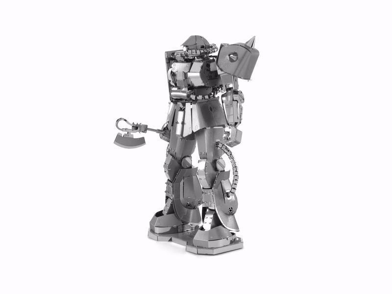 Anime Gundam Laser Etching 3D Steel Metal Model Robot MS06 Zaku Mecha ...