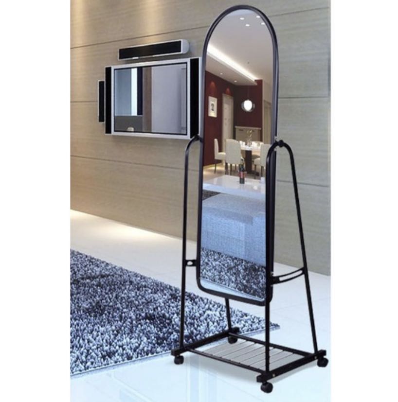 Basic Standing Movable/ DIY Adhesive Full Length Mirror, Furniture ...