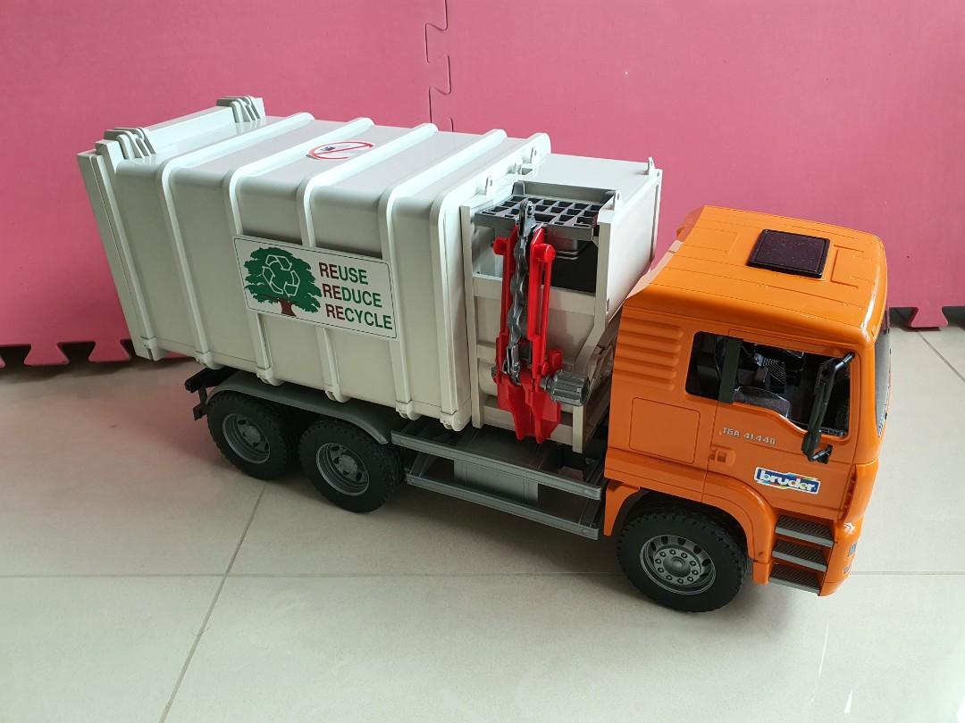 Bruder Toy MAN side loading garbage truck(used), Hobbies & Toys, Toys ...
