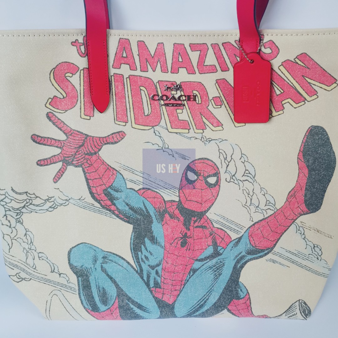 Coach x Marvel Tote with Spiderman, Luxury, Bags & Wallets on Carousell