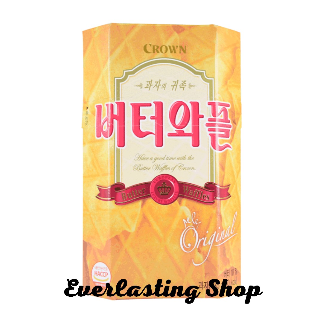 Crown Korean Butter Flavor Waffle Waffles Flavour Sweet Kue Kering Cake ...