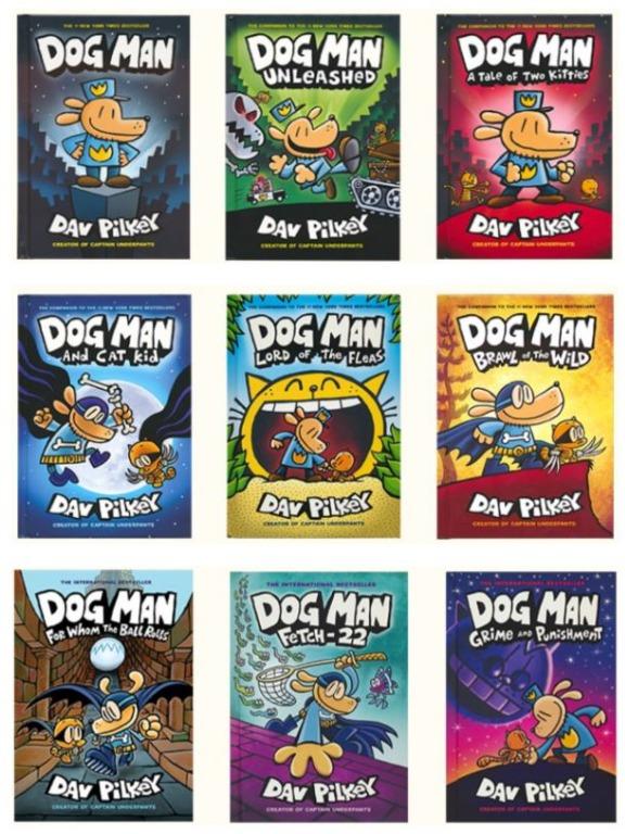 Dog Man Books by Dav Pilkey (Dogman Collection) Paperback and Hard ...