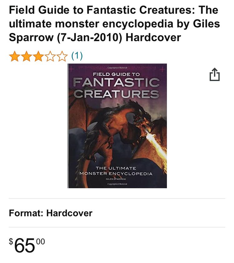 Field Guide to Fantastic Creatures, Hobbies & Toys, Books & Magazines ...