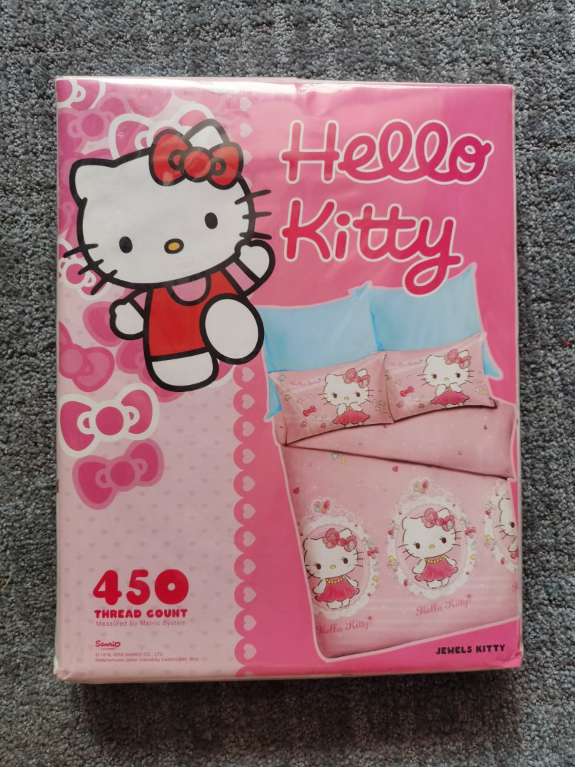 Hello kitty Fitted sheet, Everything Else on Carousell