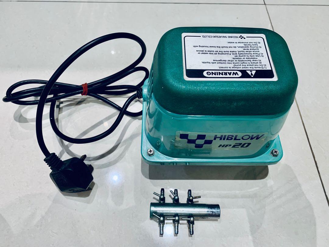 Hiblow HP 20 Air Pump With Metal Splitter, Pet Supplies, Homes & Other ...
