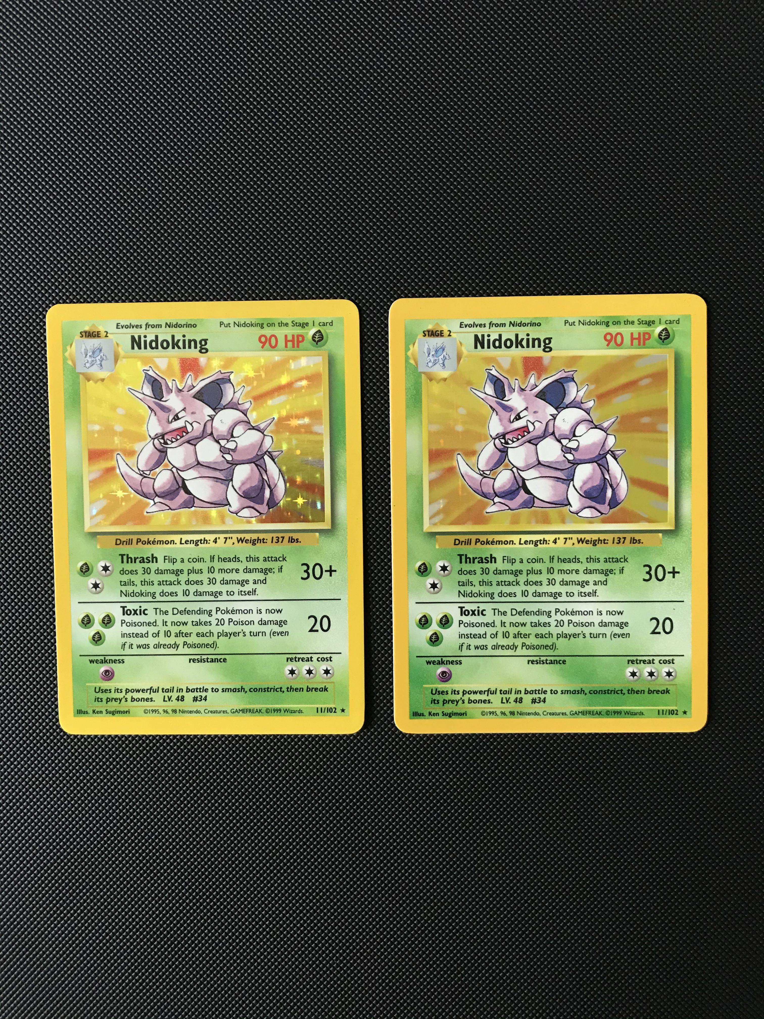nidoking base set holo 11/102 pokémon pokemon card, Hobbies & Toys ...
