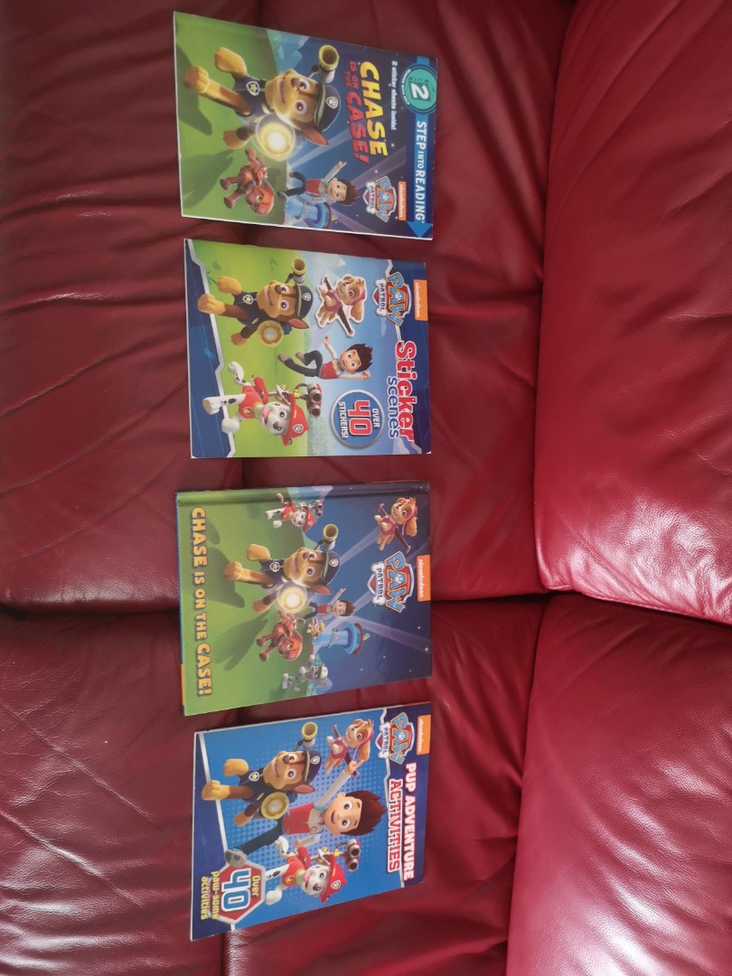 Paw patrol activity book, sticker book, 2 storybooks, Hobbies & Toys ...