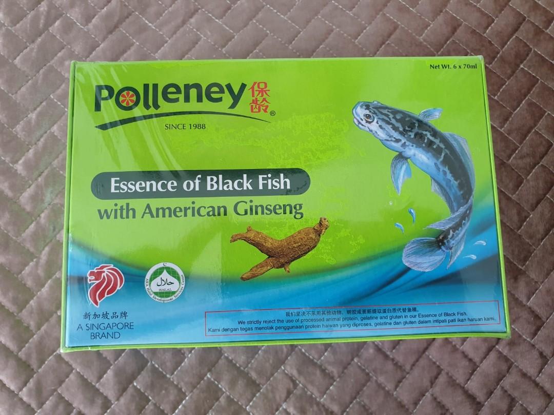 Polleney, Essence of Black Fish, with American Ginseng, 70 ml x 6 ...