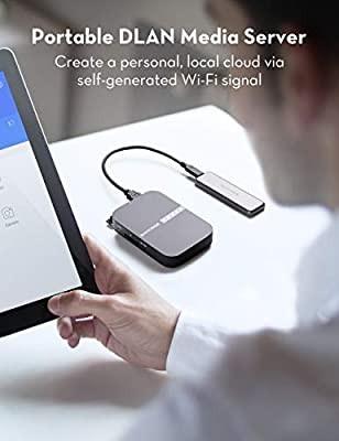 RAVPower FileHub, Travel Router AC750, Wireless SD Card Reader, Connect ...