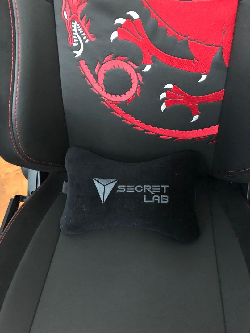 Secret Lab Titan 2020 Gaming Chair Game of Thrones Targaryen Special ...