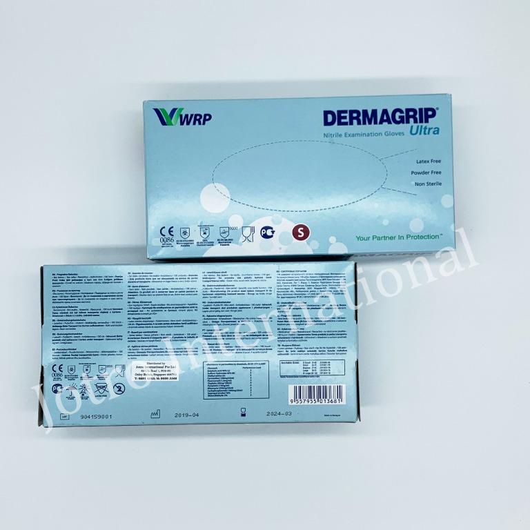 [SG Ready Stock] WRP DermaGrip Ultra Nitrile gloves, Health & Nutrition ...