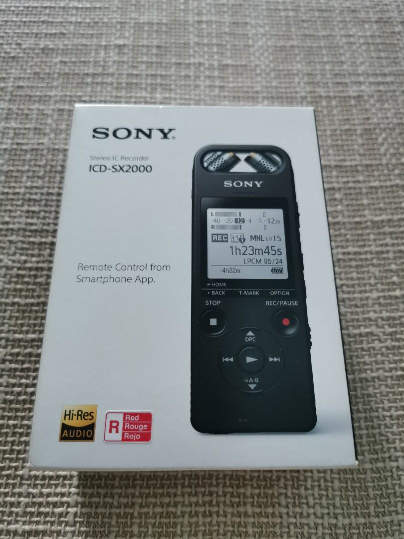 Sony Stereo IC Recorder SX-2000, Electronics, Audio on Carousell