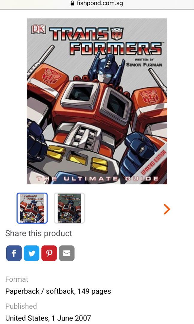 Transformers: The Ultimate Guide, Hobbies & Toys, Books & Magazines ...