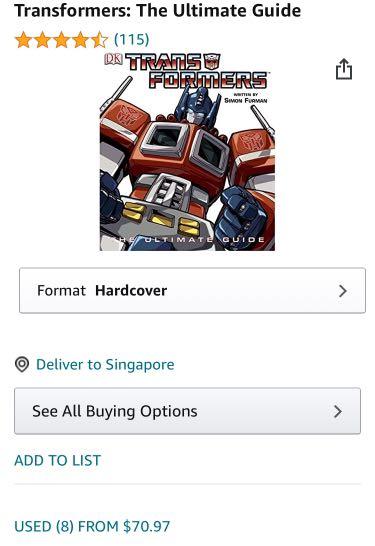 Transformers: The Ultimate Guide, Hobbies & Toys, Books & Magazines ...