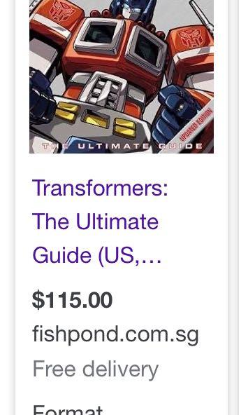 Transformers: The Ultimate Guide, Hobbies & Toys, Books & Magazines ...