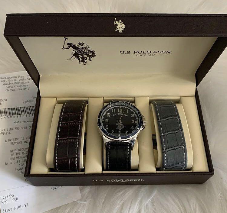 US Polo Assn. Men’s Watch - 3 Straps, Men's Fashion, Watches ...