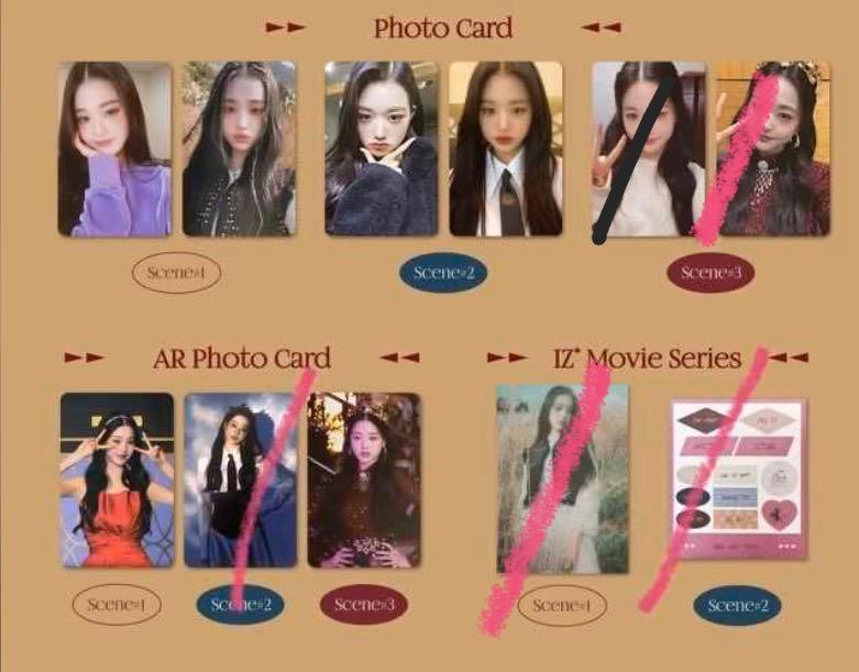 [WTS/WTT] IZ*ONE IZONE One reeler one-reeler album Photocards pcs film ...