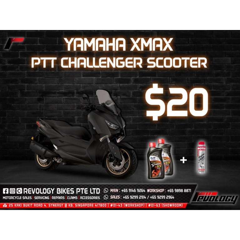 YAMAHA XMAX PTT CHALLENGER SCOOTER ENGINE OIL PACKAGE PROMO ...