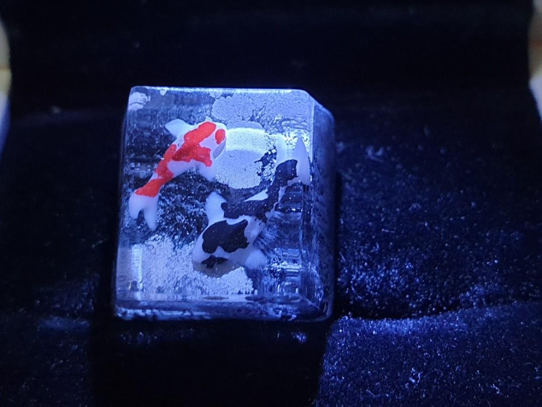 Zen Koi Pond Artisan Mechanical Keyboard Keycap B/W, Computers & Tech ...