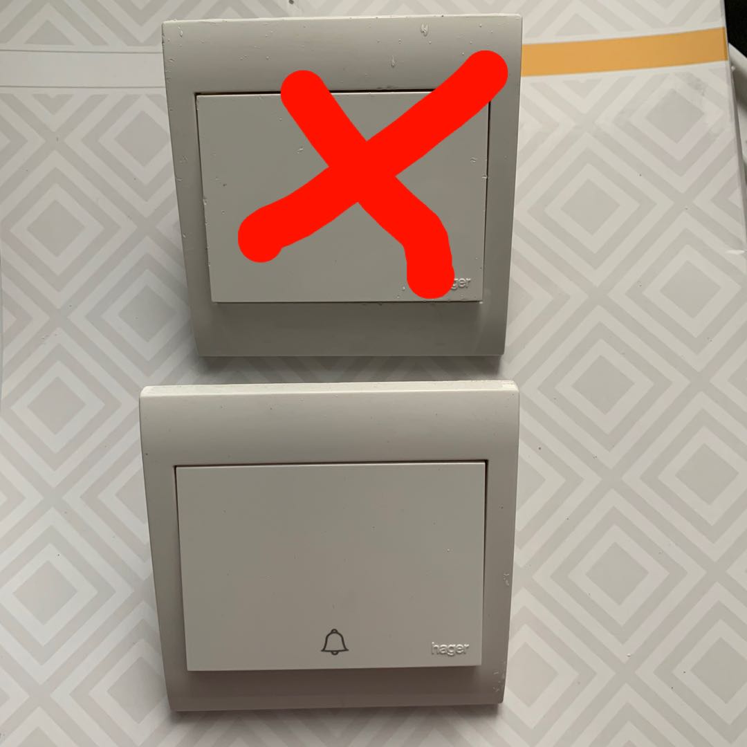 Door bell switch, TV & Home Appliances, Electrical, Adaptors & Sockets ...