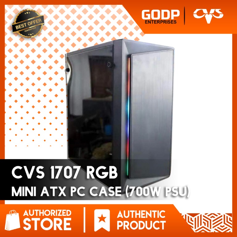 CVS 1707 RGB Mini ATX Case FREE PSU 700w Desktop Gaming Case PC Case ...