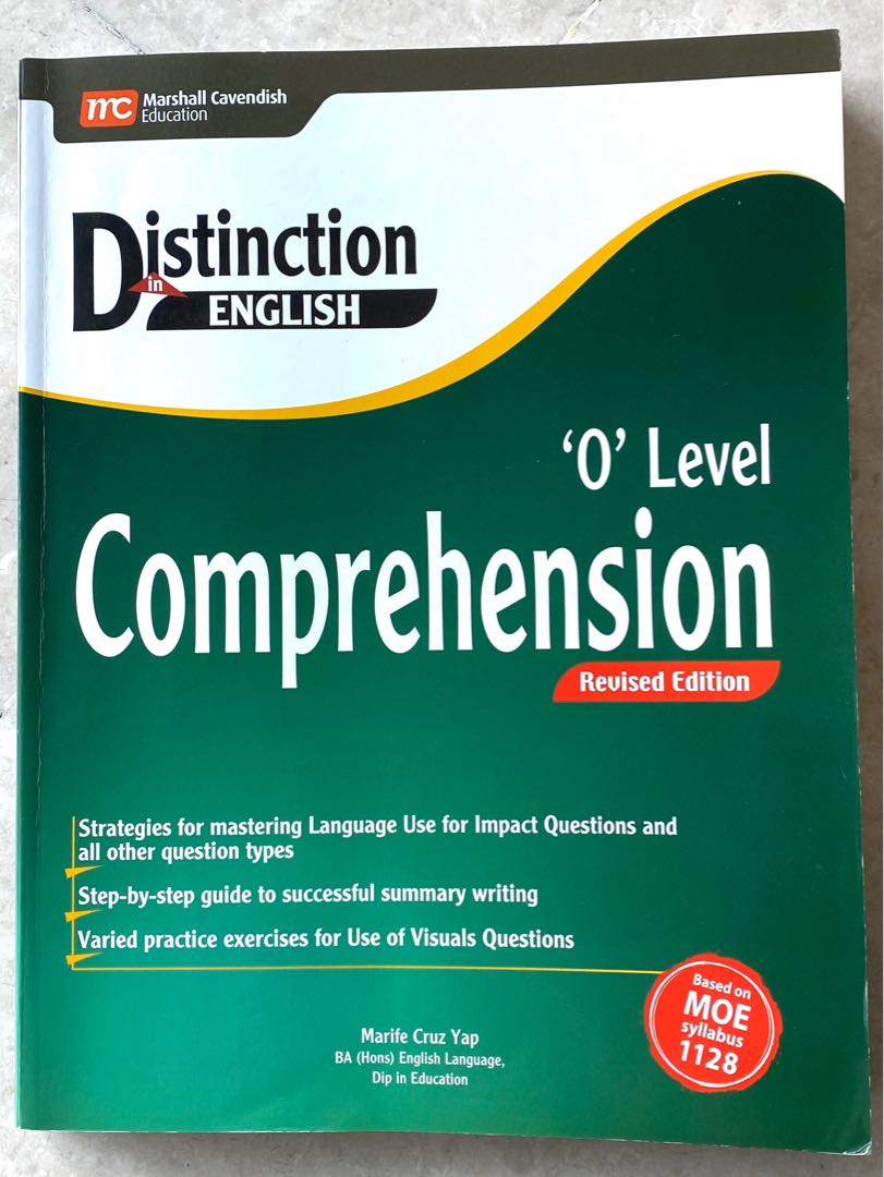 Distinction in English O level Comprehension, Hobbies & Toys, Books ...