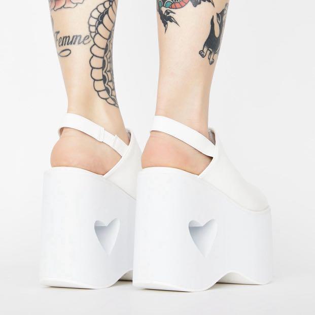 dollskill pure sweet lover heart cut platforms, Women's Fashion ...
