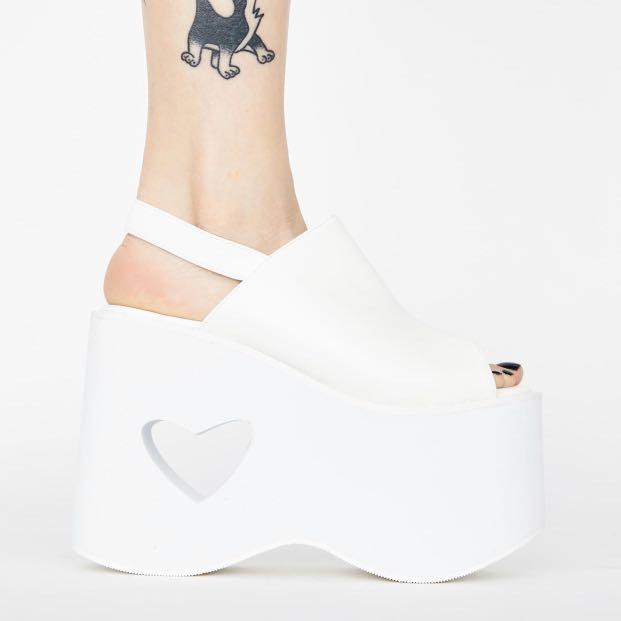 dollskill pure sweet lover heart cut platforms, Women's Fashion ...