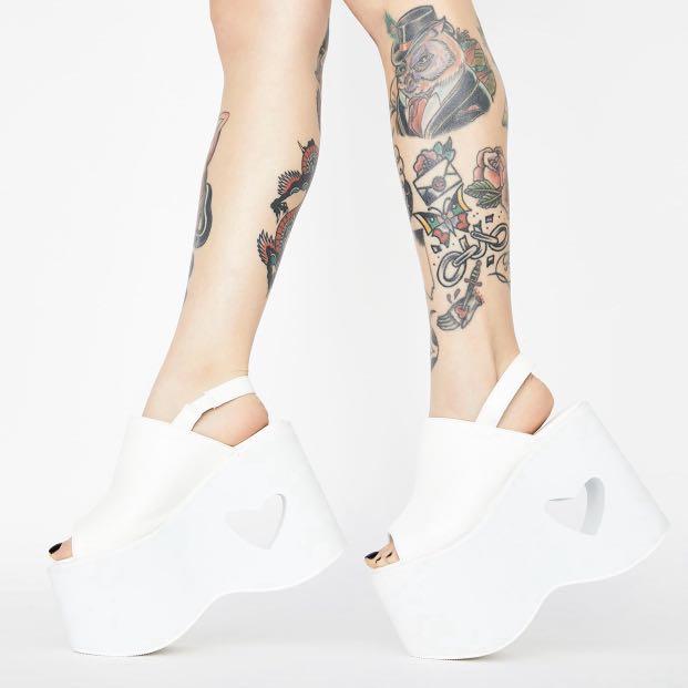 dollskill pure sweet lover heart cut platforms, Women's Fashion ...