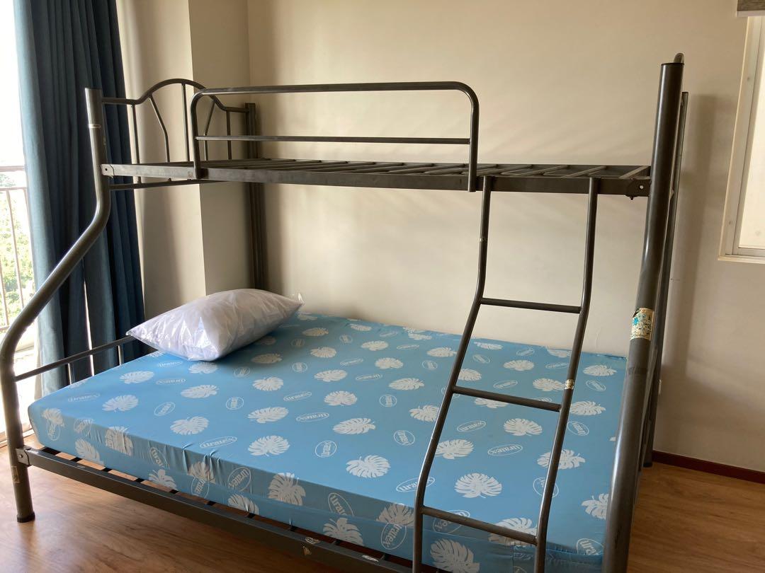 Double Deck Steel Frame, Furniture & Home Living, Furniture, Bed Frames ...