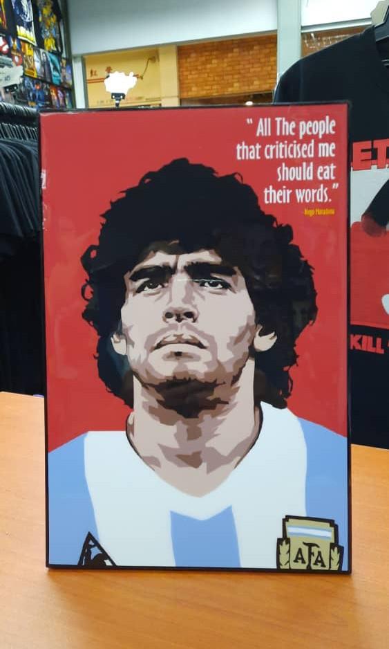 FRAME PLAGUE SAIZ A4 MARADONA 4, Furniture & Home Living, Home Decor ...