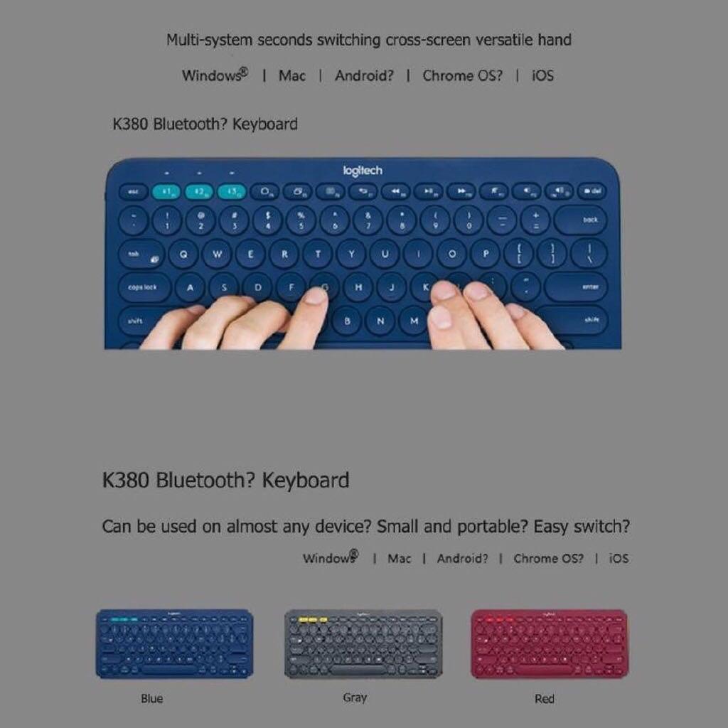 [NEW] Grey Logitech K380 - Wireless keyboard with Korean key cap ...