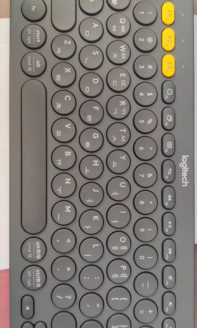 [NEW] Grey Logitech K380 - Wireless keyboard with Korean key cap ...