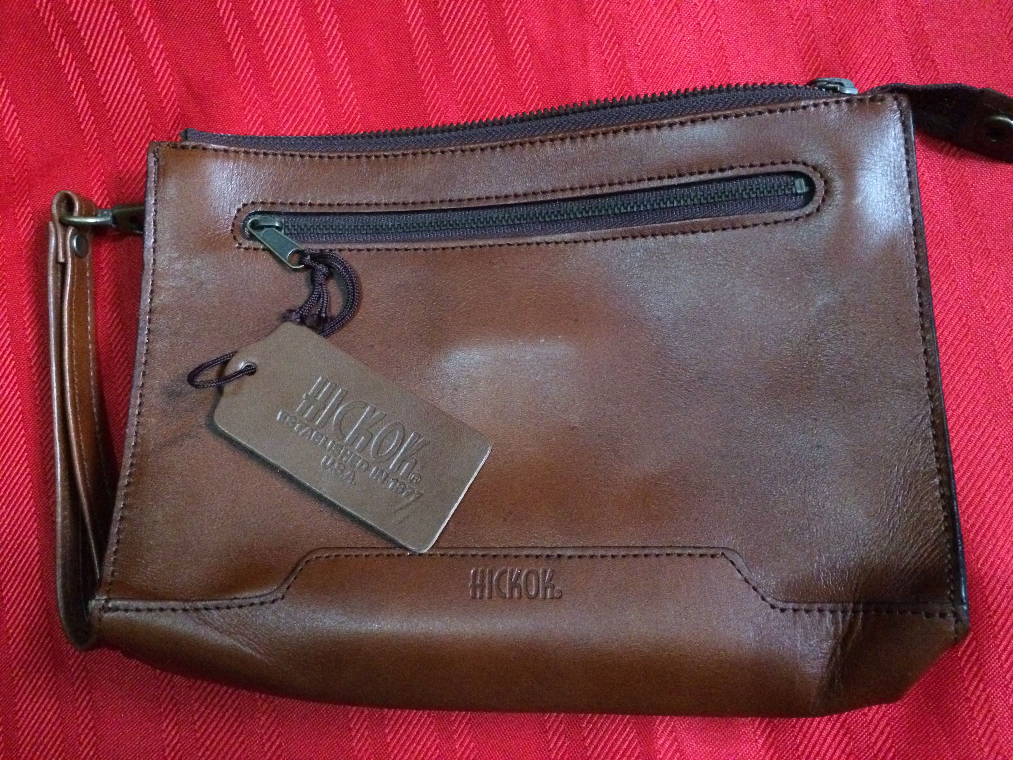 Leather Hickok clutch bag, Women's Fashion, Bags & Wallets, Clutches on ...