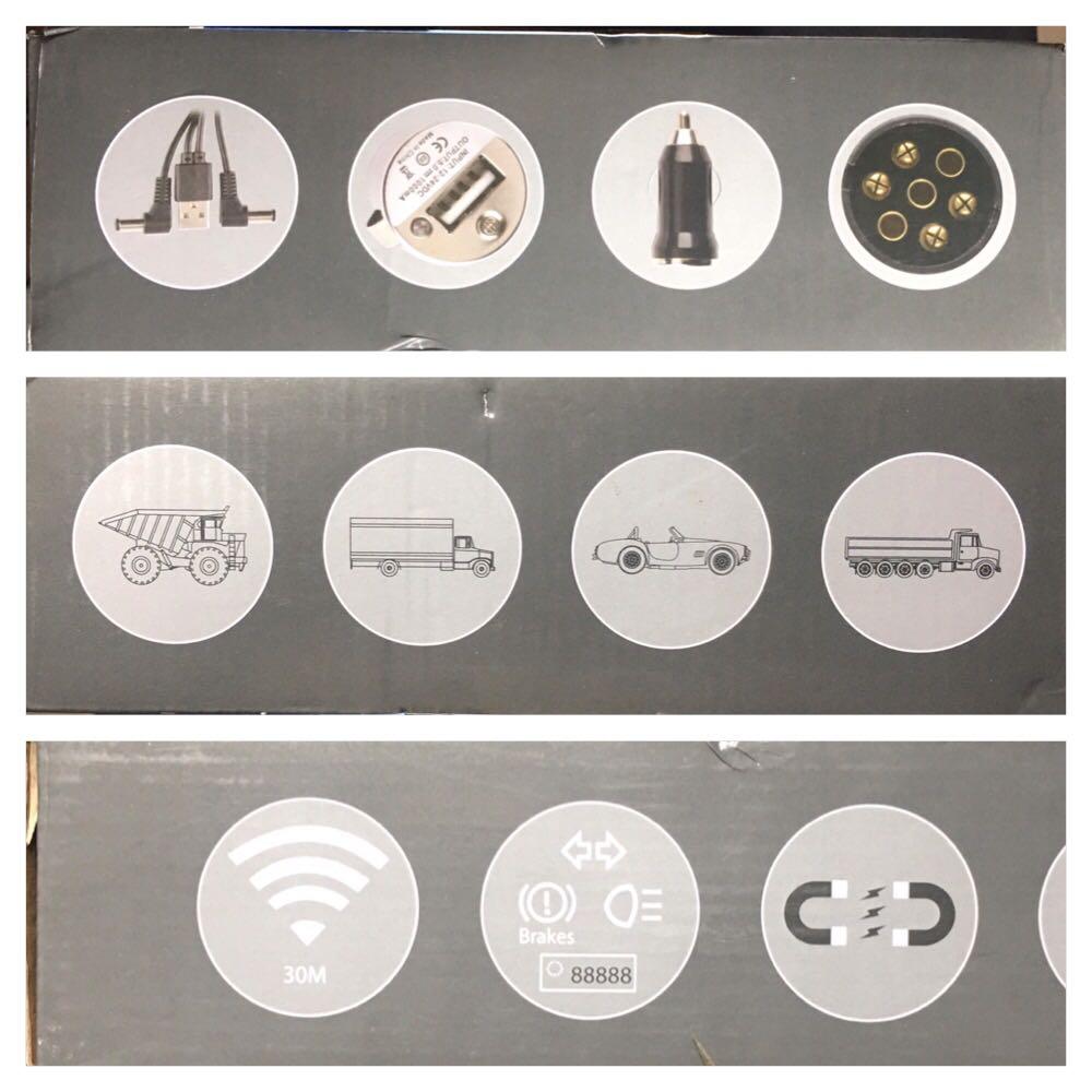 Wireless Magnetic LED Trailer Towing Lightboard Lights Rear Tail Board ...