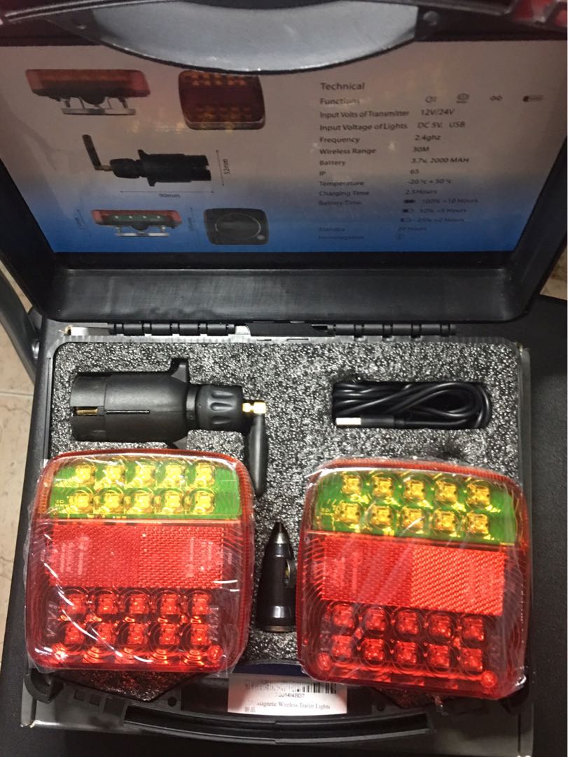 Wireless Magnetic LED Trailer Towing Lightboard Lights Rear Tail Board ...