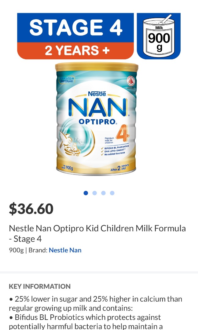 Nan Optipro Stage 4, Babies & Kids, Nursing & Feeding, Weaning ...