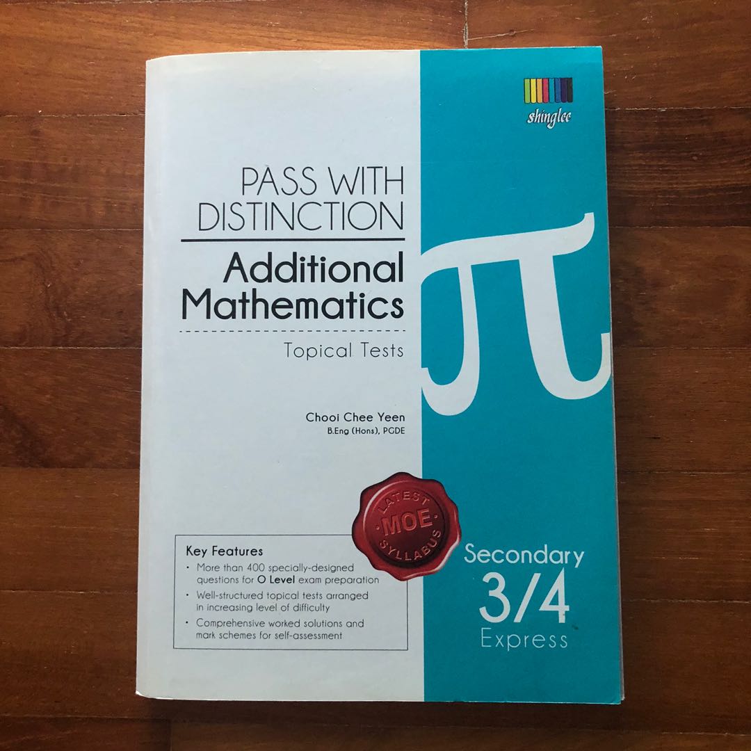 O Level Additional Math Topical Assessment Book / O level pass with ...