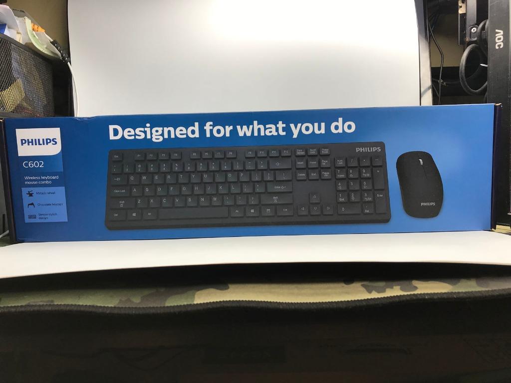 Philips C602 Wireless Keyboard and Mouse Bundle, Computers & Tech ...