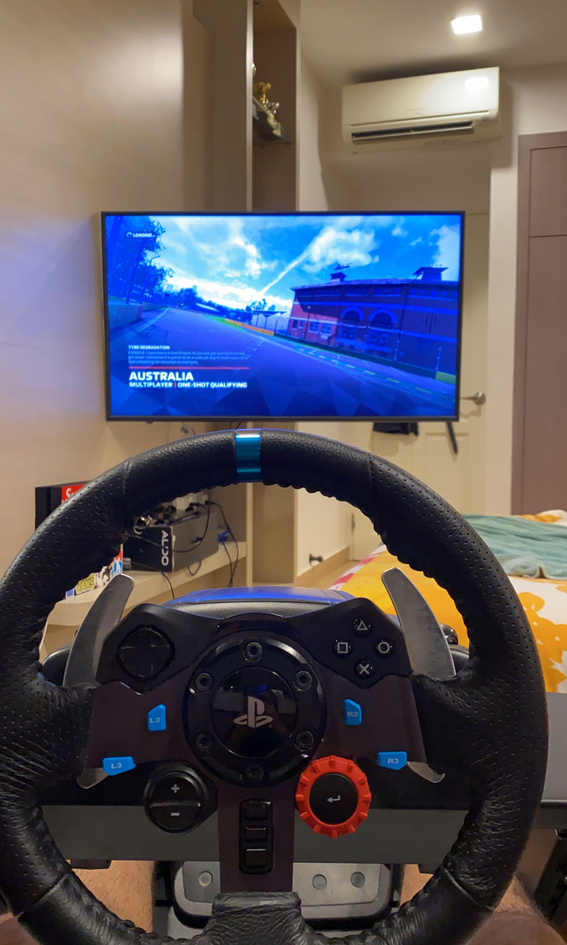 Logitech G29 Next Level Racing F-GT simulator setup rig/stand/cockpit ...